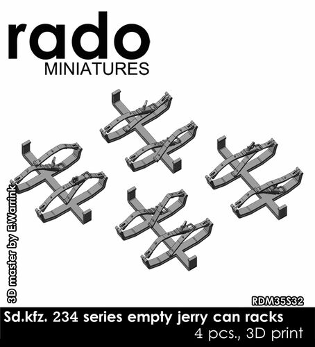 Rado Miniatures 35S32 Sd.Kfz. 234 Series Empty Jerry Can Racks (4pcs)