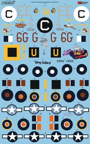 Xtradecal 72352 Late War Consolidated B-24 Liberator Collection Part 1 (5 schemes)