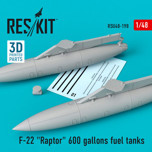 RES/KIT U48-0198 F-22 "Raptor" 600 gallons fuel tanks