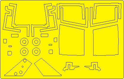 New Ware AM0972 F-104A/C Starfighter TAIL SECTION kabuki masks for Kinetic
