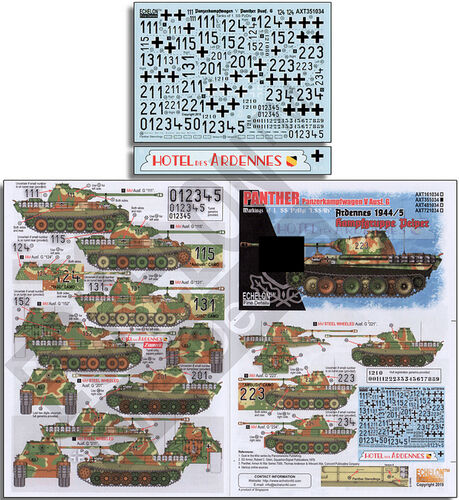 Echelon Fine Details AXT351034 1. SS-Pz.Rgt. Panthers Ardennes 1944/ 45 Kampfgruppe Peiper