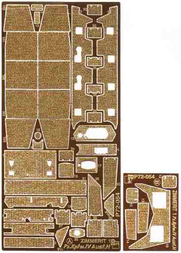 Part P72-054 Zimmerit 1 Pz.Kpfw.IV Ausf.H Revell