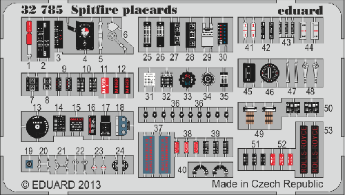 Eduard 32785 Spitfire placards