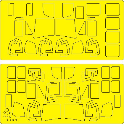 New Ware AM1250 UH-1Y Venom EXPERT Kabuki Masks For Kitty Hawk 80124 Kit