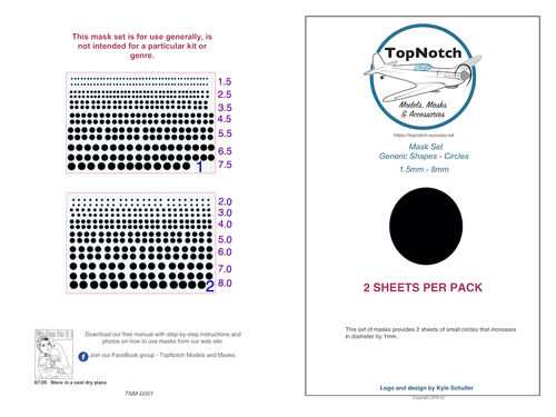 TopNotch G001 Circles 1.5 mm - 8 mm