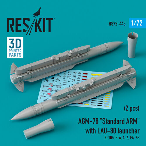RES/KIT 72-0445 AGM-78 "Standard ARM" With LAU-80 Launcher (2 pcs) (F-105, F-4, A-6, EA-6B)