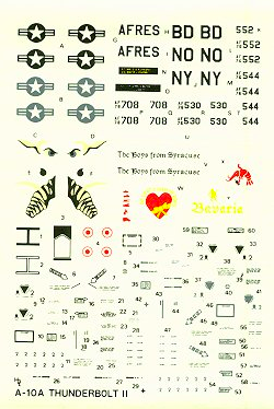 Hi-Decal Line 72010 A-10 Warthog