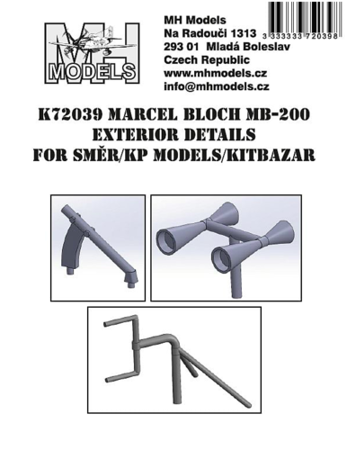 MH Models K72039 Marcel Bloch MB-200 Exterior details