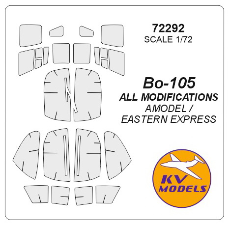 KV Models 72292 MBB Bo-105 / Bo-105GHS / Bo-105 CBS-4 / Bo-105 CBS-5 / UH-05 (AMODEL / EASTERN EXPRESS)