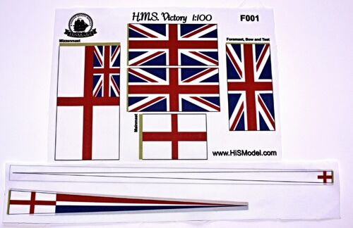 HiSModel F001 HMS Victory - set of flags