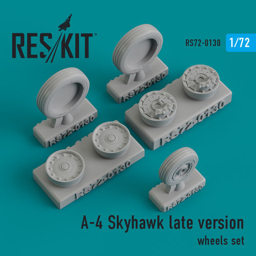 DISCONTINUED RES/KIT 72-0130 A-4 Skyhawk late version wheels set