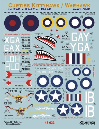 Tally HO! 48-033 Kittyhawk/Warhawk Vol.I