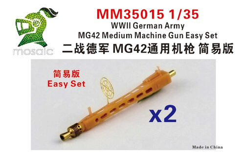 Mosaic Model MM35015 German WWII Army MG42 Medium Machine Gun Easy Set