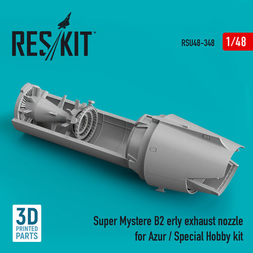RES/KIT U48-0348 Super Mystere B2 Erly Exhaust Nozzle For Azur / Special Hobby Kit