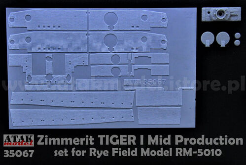 Atak Model 35067 Zimmerit Tiger I Mid Production (for Rye Field Model RM-5010 kit)