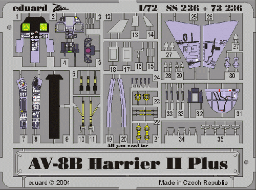 Eduard 73236 AV-8B Plus Hasegawa