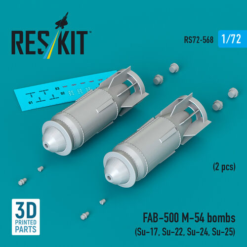 RES/KIT 72-0568 FAB-500 M-54 Bombs (2 pcs / 3D Printed)