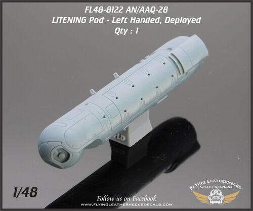 Flying Leathernecks 48-8122 AN/AAQ-28 LITENING Pod - Left, Deployed (1 piece / 3D-Printed)
