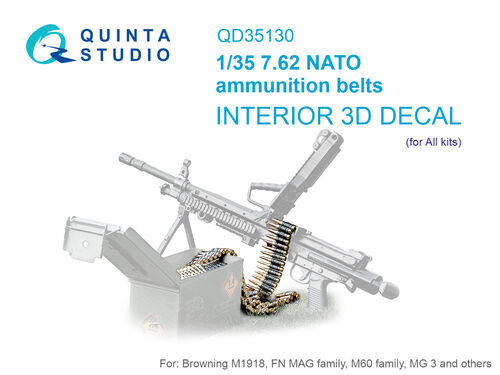 Quinta Studio QD35130 NATO 7.62 mm Ammunition Belts (for All Kits))