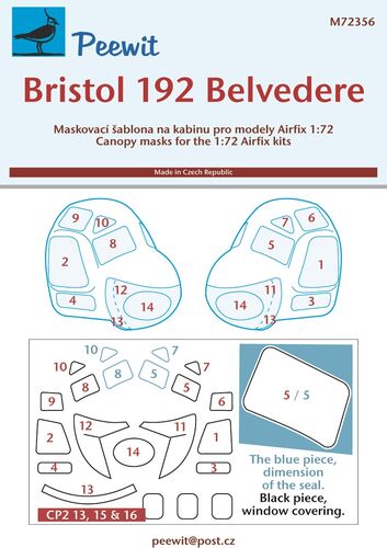 Peewit 72356 Bristol 192 Belvedere (For Airfix)