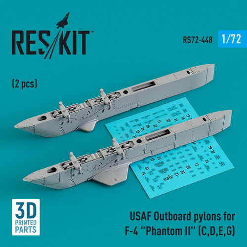 RES/KIT 72-0448 USAF Outboard Pylons For F-4 'Phantom II' (C, D, E, G) (2 pcs)