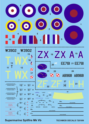 Techmod 72016 Supermarine Spitfire Mk VB