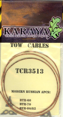 KARAYA TCR3513 Tow Cables For Russian BTR-60/70/80/82 APC's (3D Printed)