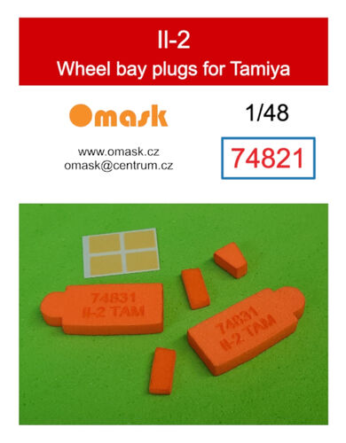 Omask 74821 Il-2 Wheel Bay Plugs (For Tamiya 61113, 25212)