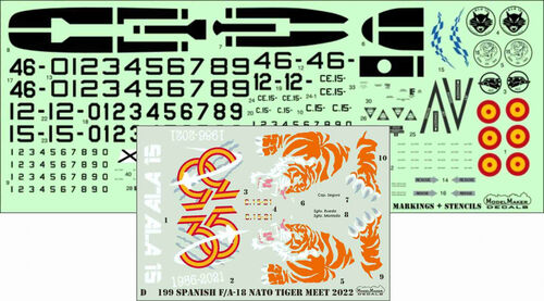 Model Maker Decals D72199 Spanish F/A-18 NATO Tiger Meet 2022