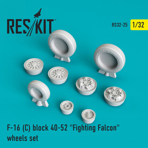RES/KIT 32-0025 F-16 (C) block 40-52 "Fighting Falcon" wheels set