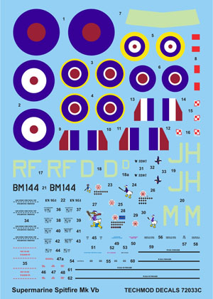 Techmod 72033 Supermarine Spitfire Mk VB
