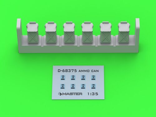 Master GM-35-072 Early small (50 round) ammunition cans (D68375) for Browning M2HB .50 cal machine gun (6 pcs) - CLOSED