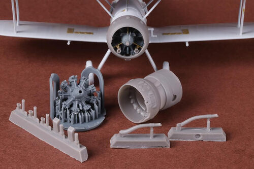 SBS Model 72079 Gloster Gladiator Engine And Cowling Set (For Airfix Kit)