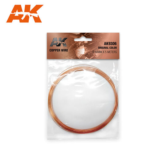 AK-Interactive 9306 Copper Wire 0.60mm x 5 meters ORIGINAL COLOR