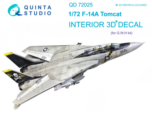 Quinta Studio QD72025 F-14A 3D-Printed and coloured Interior on decal paper