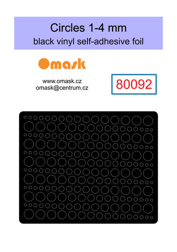 Omask 80092 Circles 1-4 mm (Self-Adhesive Foil)