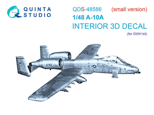 Quinta Studio QDS48586 Fairchild A-10 A Warthog - 3D-Printed & Coloured Interior on Decal Paper (for GWH Kits / Small Version)