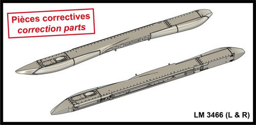 Syhart Decal A027-72-1 LM3466 Wing Tip Pylons For Rafale (Late Type) (1 Pair)