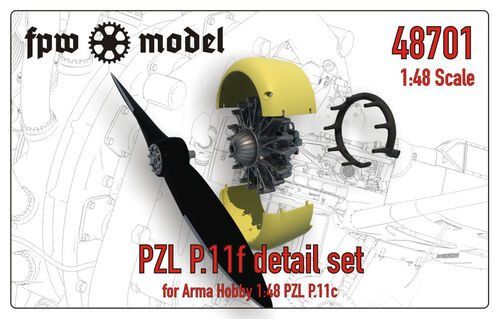 FPW Model 48701 PZL P.11f Detail Set (For Arma Hobby PZL P.11c)