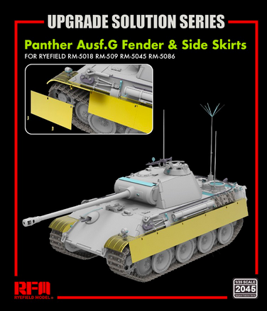 Rye Field Model RM-2045 Panther Ausf.G Fender & Side Skirts for 5018,5019,5045