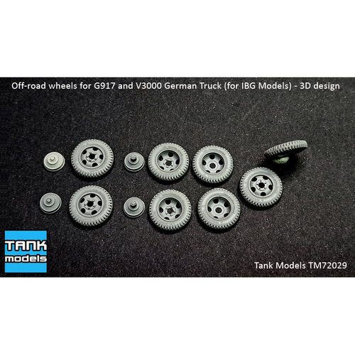 Tank Models Hobby Shop TM72029 Off-Road Wheels For G917T And V3000 German Truck (For IBG Models)