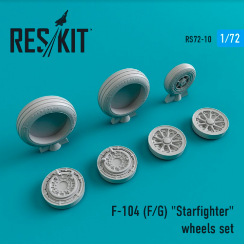 DISCONTINUED RES/KIT 72-0010 Lockheed F-104 (F/G) "Starfighter" wheels set