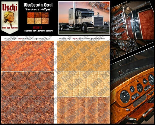 USCHI VAN DER ROSTEN 1009 Wood Grain Decals "Trucker´s Delight"