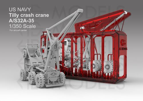 HS MODELS U350049S US Navy Flight Deck Crash Crane A/S32A-35
