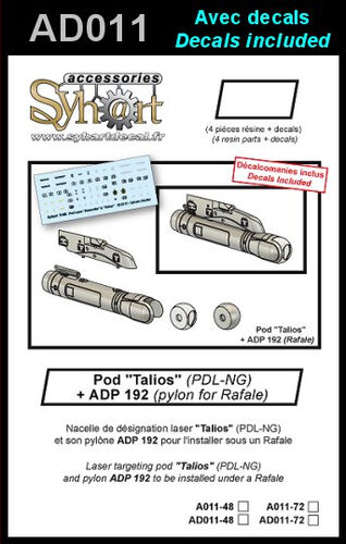 Syhart Decal AD011-72 1x Pod 'Talios', 1x Pylon ADP 192 (Decals Included)