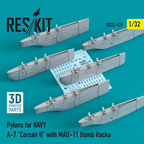 RES/KIT 32-0439 Pylons For NAVY A-7 "Corsair II" With MAU-11 Bomb Racks