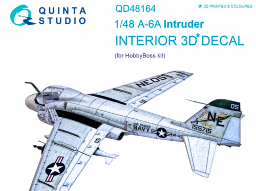 Quinta Studio QD48164 A-6A Intruder 3D-Printed and coloured Interior on decal paper