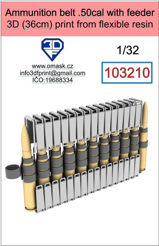 3DF 103210 Ammunition Belt .50 cal with Feeder (3D-Printed)