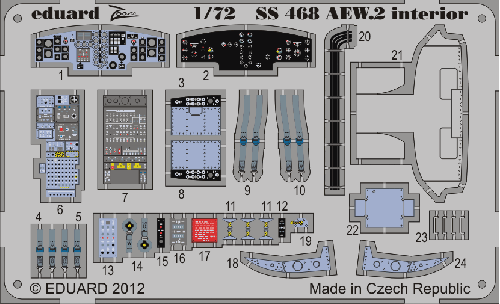 Eduard SS468 Sea King AEW.2 interior S.A. CYBER HOBBY