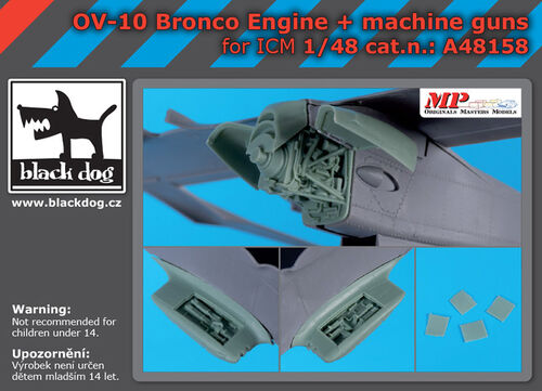 Black Dog A48158 OV-10 Bronco engine + machine guns for ICM